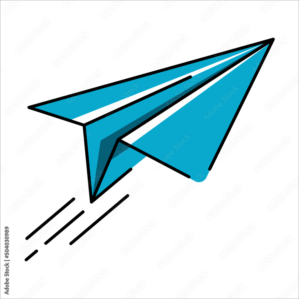 Paper plane icon. Logo element illustration. Paper plane symbol design ...