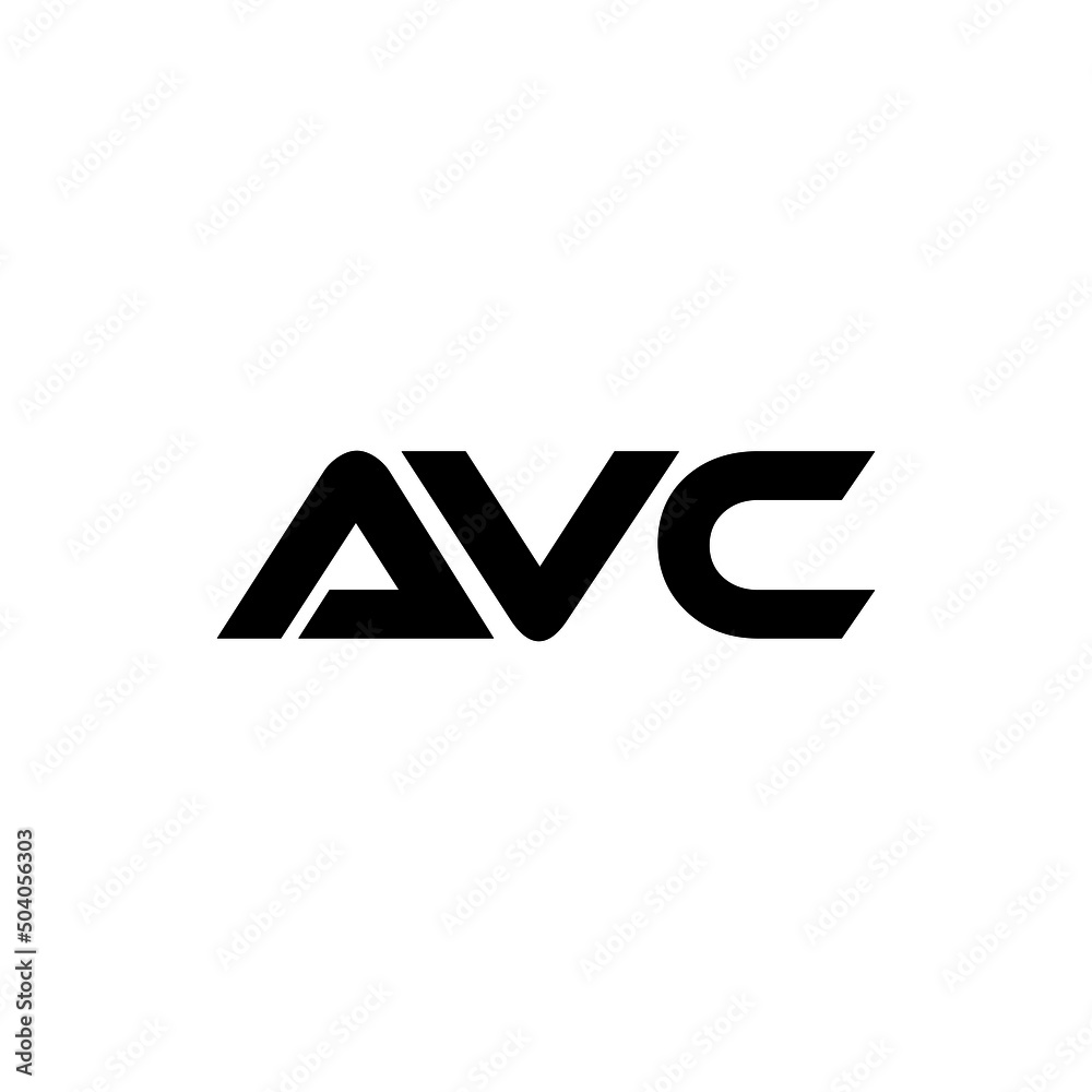 AVC letter logo design with white background in illustrator, vector ...