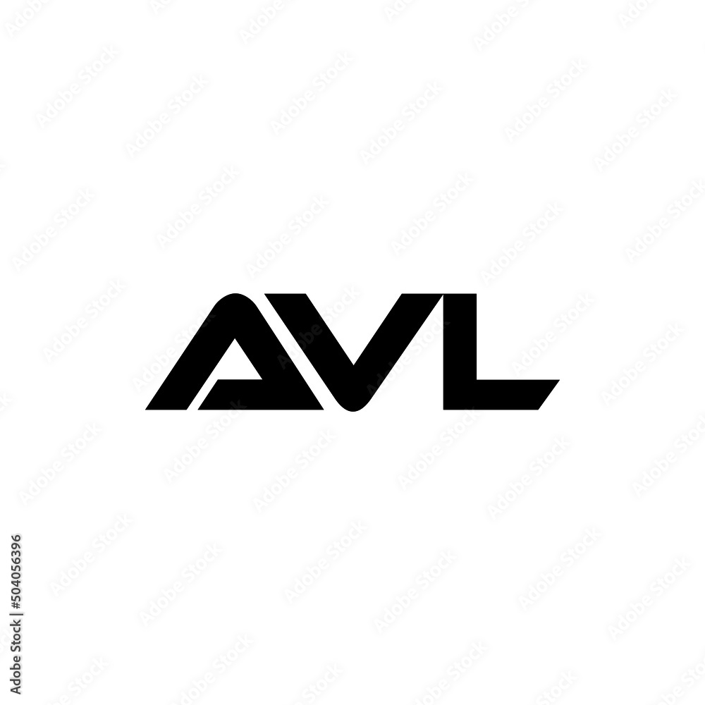AVL letter logo design with white background in illustrator, vector ...
