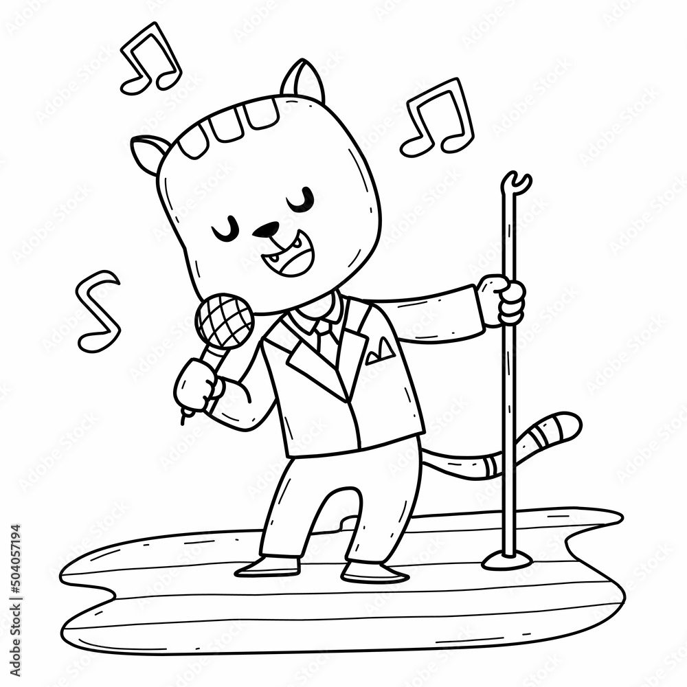 animals coloring book alphabet. Isolated on white background. Vector ...