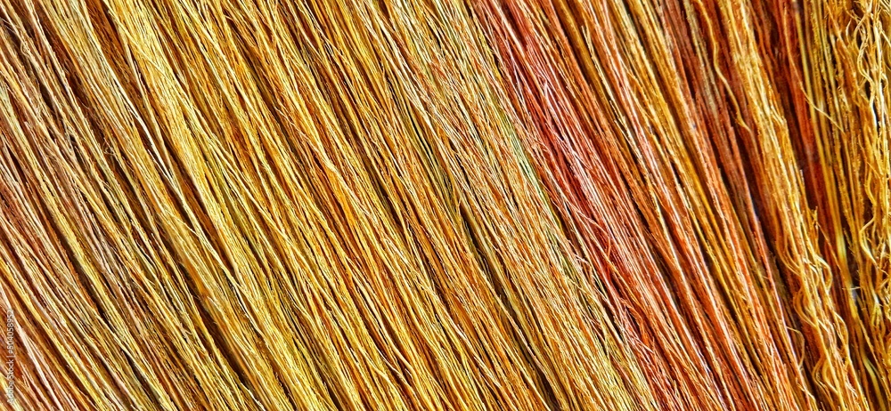 Colorful abstract broom straw texture. Grunge texture of dry straw ...