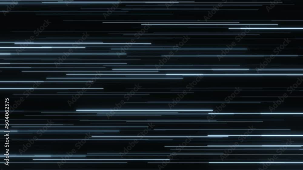 Side view of acceleration speed motion on night road. Light and stripes ...