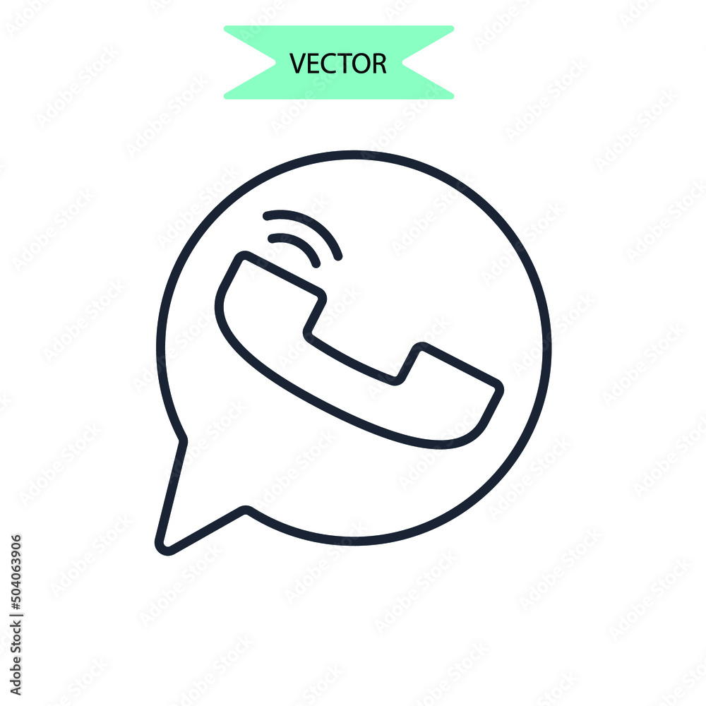 whatsapp icons symbol vector elements for infographic web Stock Vector ...