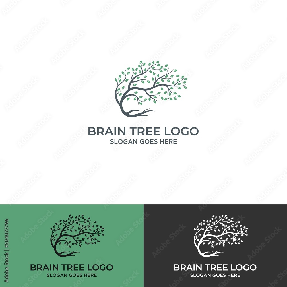tree brain logo concept. human mind, growth , innovation, thinking ...