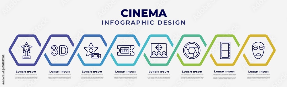 Vecteur Stock vector infographic design template with icons and 8 ...