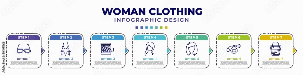 infographic template with icons and 7 options or steps. infographic for ...