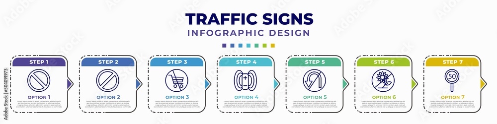 infographic template with icons and 7 options or steps. infographic for ...