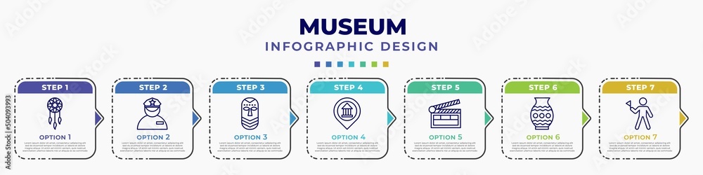 infographic template with icons and 7 options or steps. infographic for ...