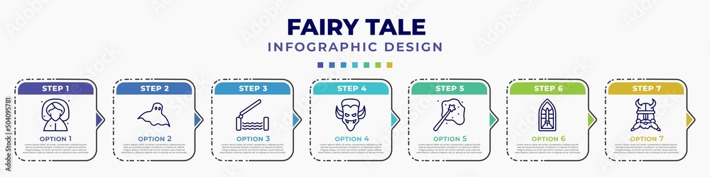 infographic template with icons and 7 options or steps. infographic for ...
