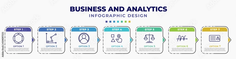 infographic template with icons and 7 options or steps. infographic for ...