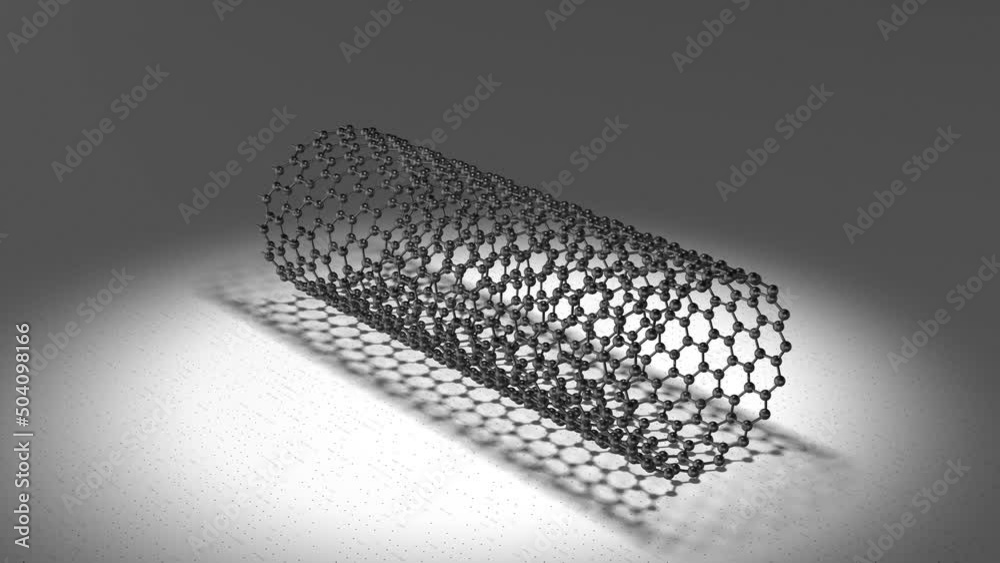 Carbon nanotube atom molecular structure in graphene graphite lattice ...