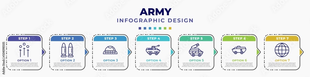 infographic template with icons and 7 options or steps. infographic for ...