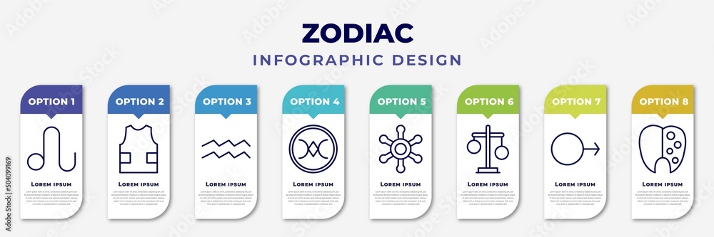 infographic template with icons and 8 options or steps. infographic for ...