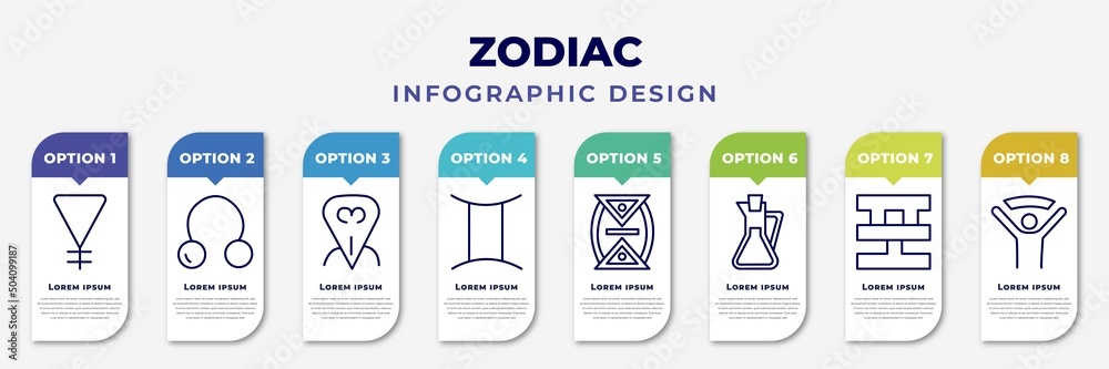 infographic template with icons and 8 options or steps. infographic for ...