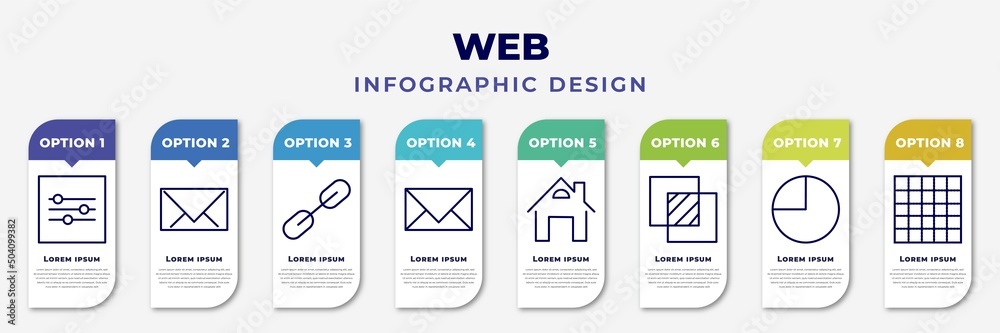 infographic template with icons and 8 options or steps. infographic for ...
