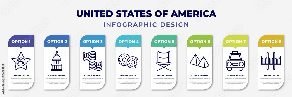 infographic template with icons and 8 options or steps. infographic for ...