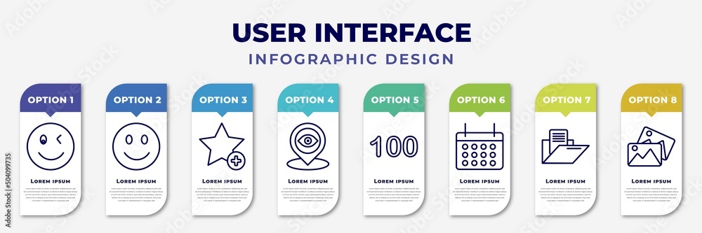 infographic template with icons and 8 options or steps. infographic for ...
