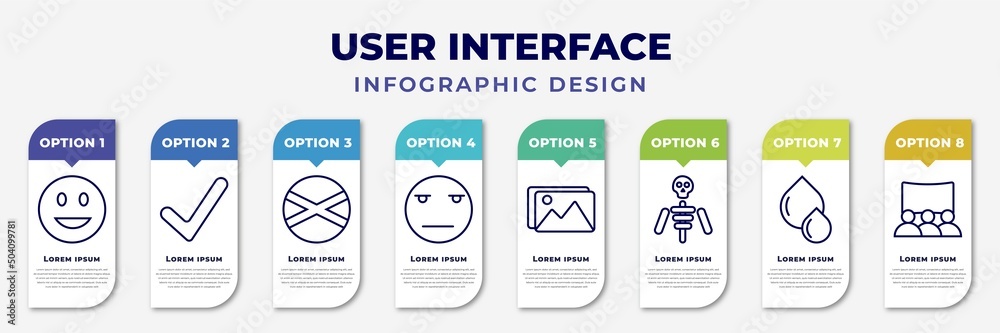 infographic template with icons and 8 options or steps. infographic for ...