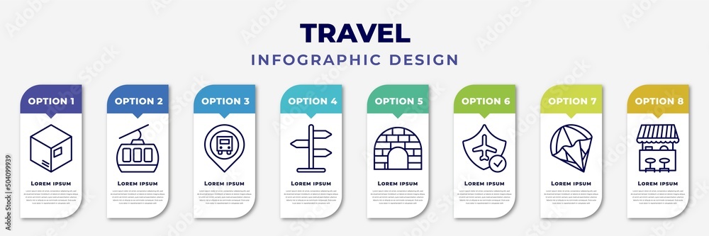 infographic template with icons and 8 options or steps. infographic for ...
