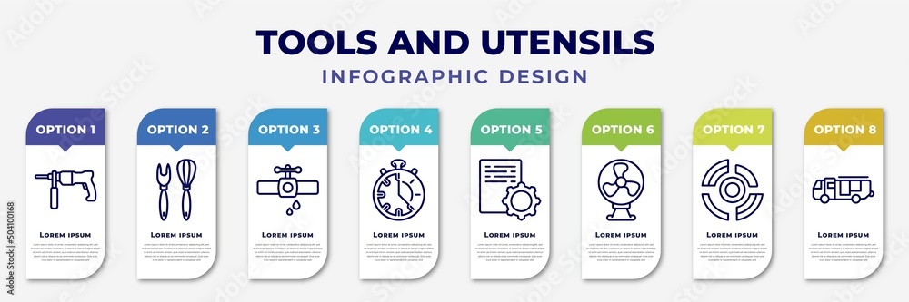 infographic template with icons and 8 options or steps. infographic for ...