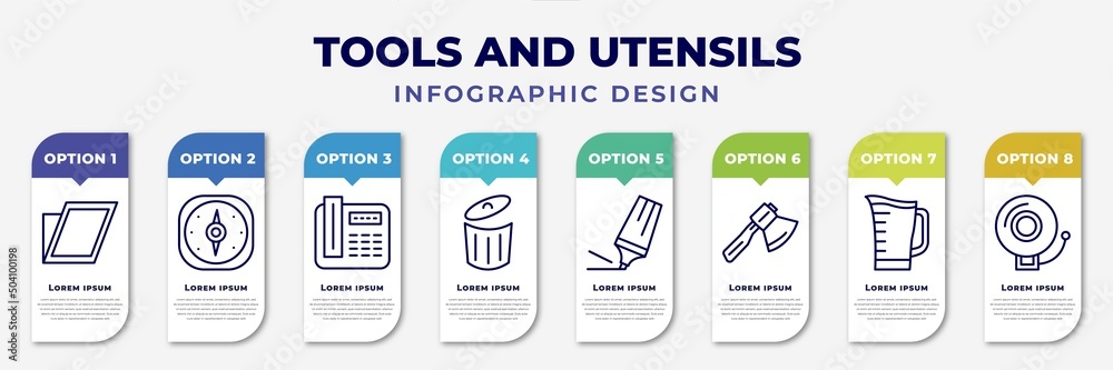 infographic template with icons and 8 options or steps. infographic for ...