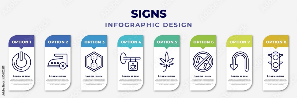 infographic template with icons and 8 options or steps. infographic for ...