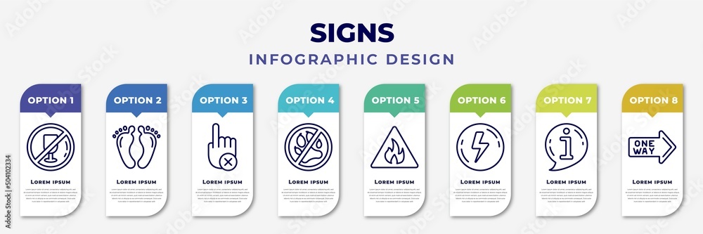 infographic template with icons and 8 options or steps. infographic for ...