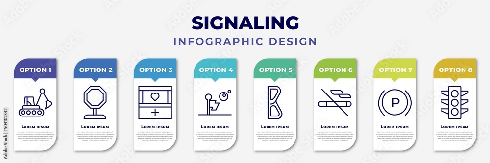 infographic template with icons and 8 options or steps. infographic for ...