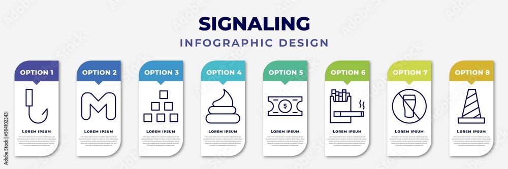 infographic template with icons and 8 options or steps. infographic for ...