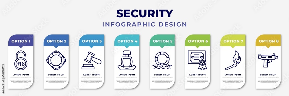 infographic template with icons and 8 options or steps. infographic for ...