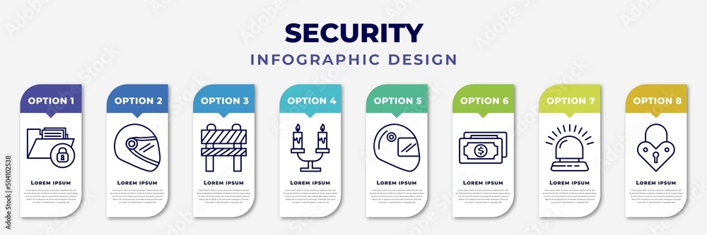 infographic template with icons and 8 options or steps. infographic for ...
