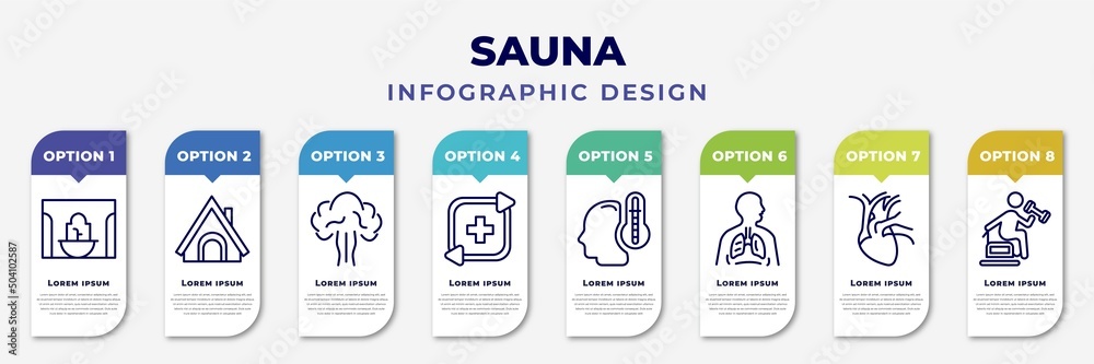 infographic template with icons and 8 options or steps. infographic for ...