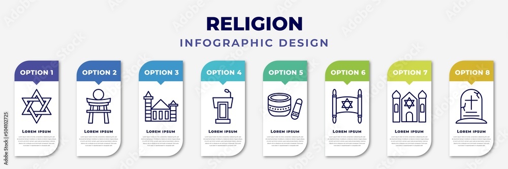 infographic template with icons and 8 options or steps. infographic for ...