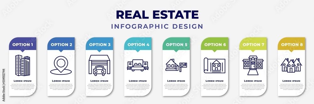 infographic template with icons and 8 options or steps. infographic for ...