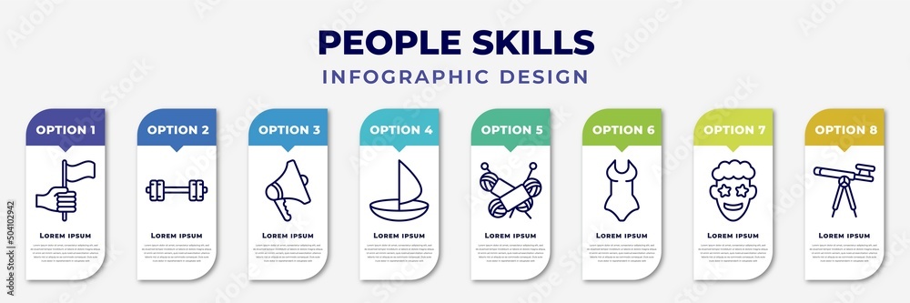 infographic template with icons and 8 options or steps. infographic for ...