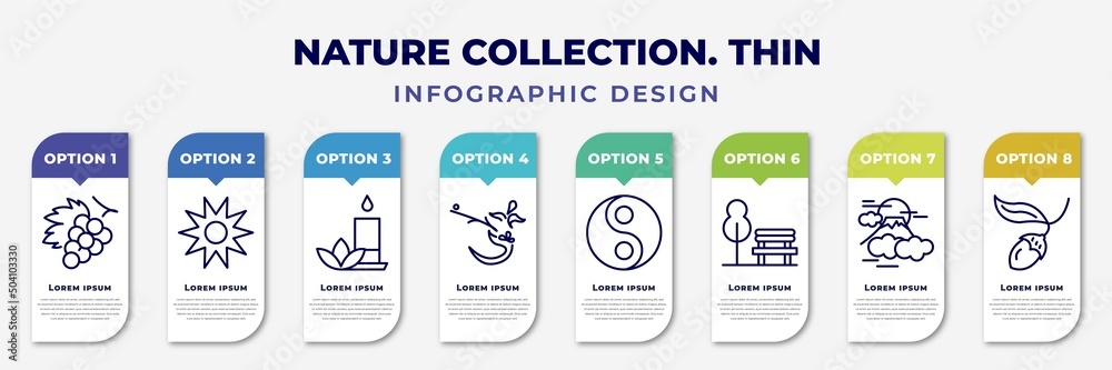 infographic template with icons and 8 options or steps. infographic for ...