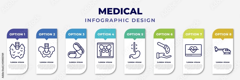 infographic template with icons and 8 options or steps. infographic for ...