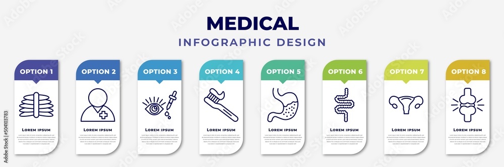 infographic template with icons and 8 options or steps. infographic for ...