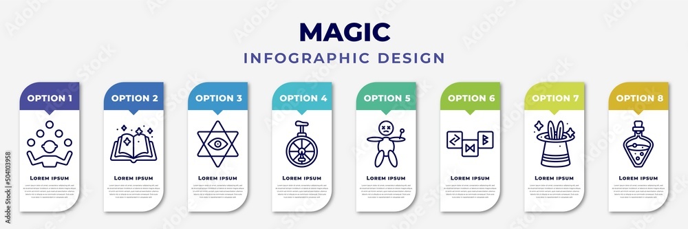 infographic template with icons and 8 options or steps. infographic for ...