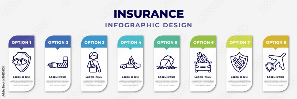 infographic template with icons and 8 options or steps. infographic for ...