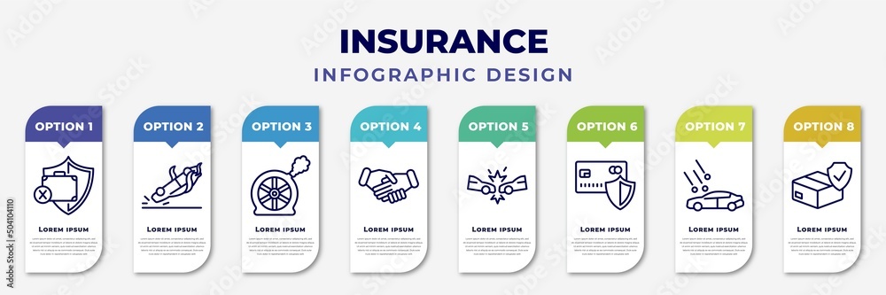 infographic template with icons and 8 options or steps. infographic for ...