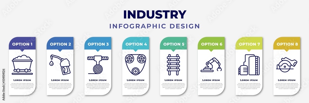 infographic template with icons and 8 options or steps. infographic for ...