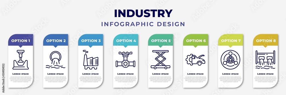 infographic template with icons and 8 options or steps. infographic for ...