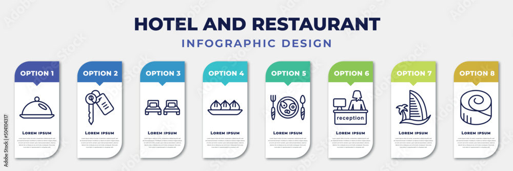 infographic template with icons and 8 options or steps. infographic for ...