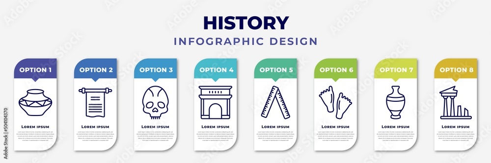 infographic template with icons and 8 options or steps. infographic for ...