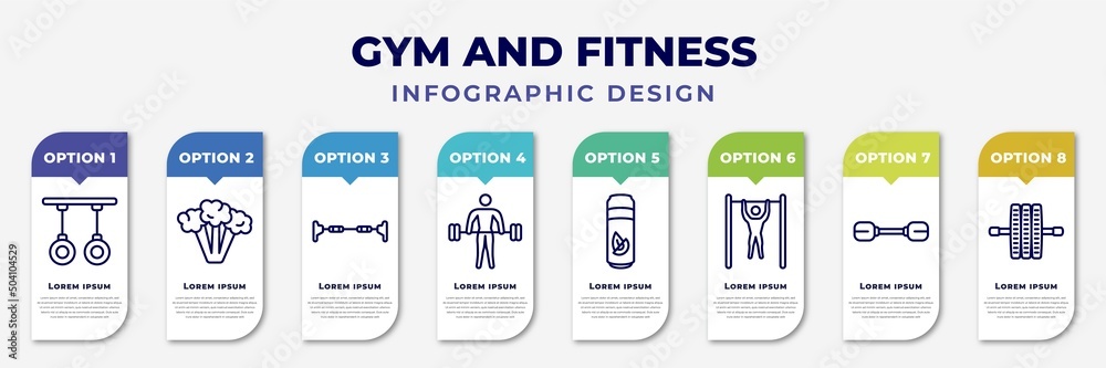 infographic template with icons and 8 options or steps. infographic for ...