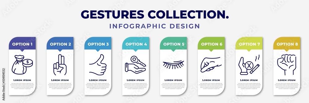 infographic template with icons and 8 options or steps. infographic for ...