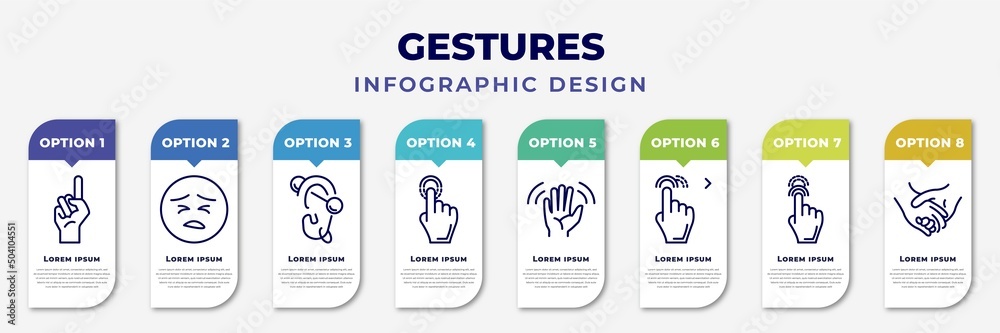 infographic template with icons and 8 options or steps. infographic for ...