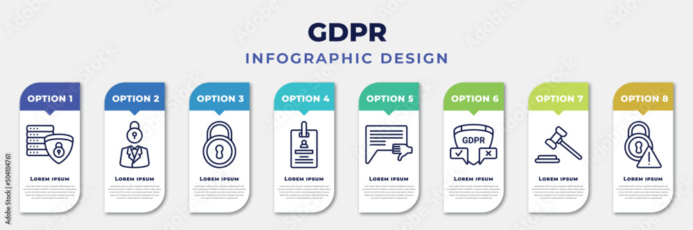 infographic template with icons and 8 options or steps. infographic for ...