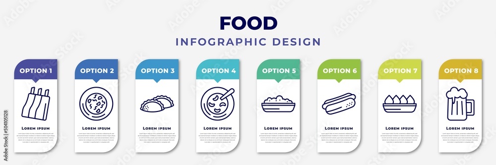 infographic template with icons and 8 options or steps. infographic for ...